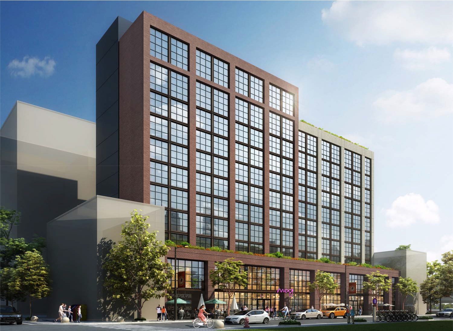 Topped Out Moxy Hotel Progresses At 353 Bedford Avenue In Williamsburg Topped Out Moxy Hotel Progresses At 353 Bedford Avenue In Williamsburg