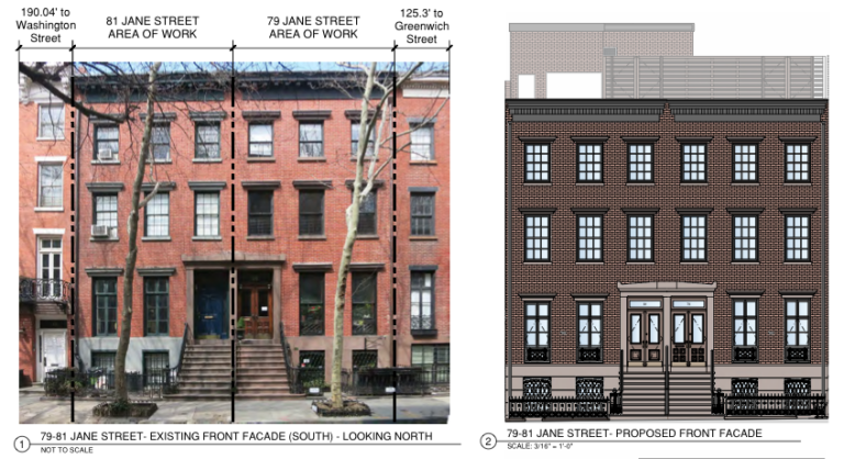 LPC Approves Combination, Expansion of 79-81 Jane Street Townhouses in ...