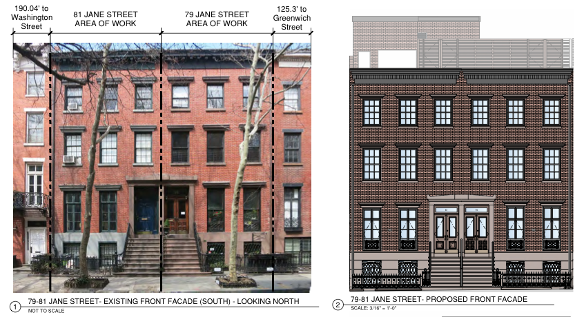 LPC Approves Combination, Expansion of 79-81 Jane Street Townhouses in ...