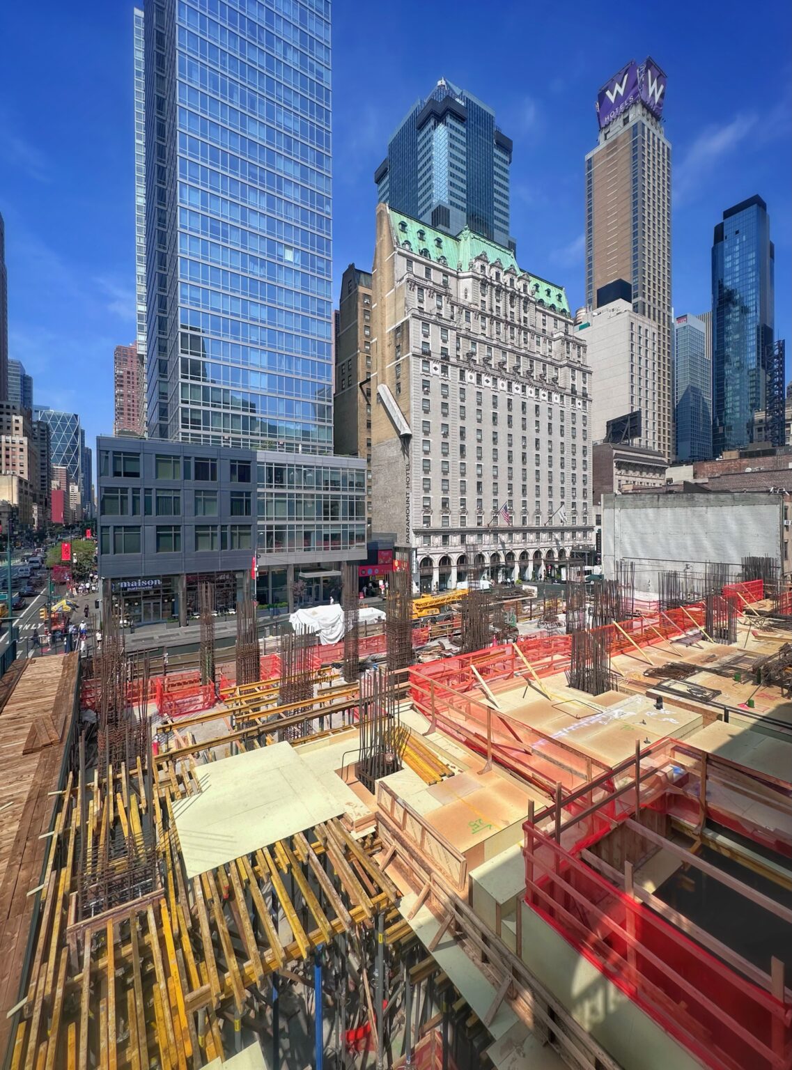 The Torch Rises Above Street Level at 740 Eighth Avenue in Times Square ...
