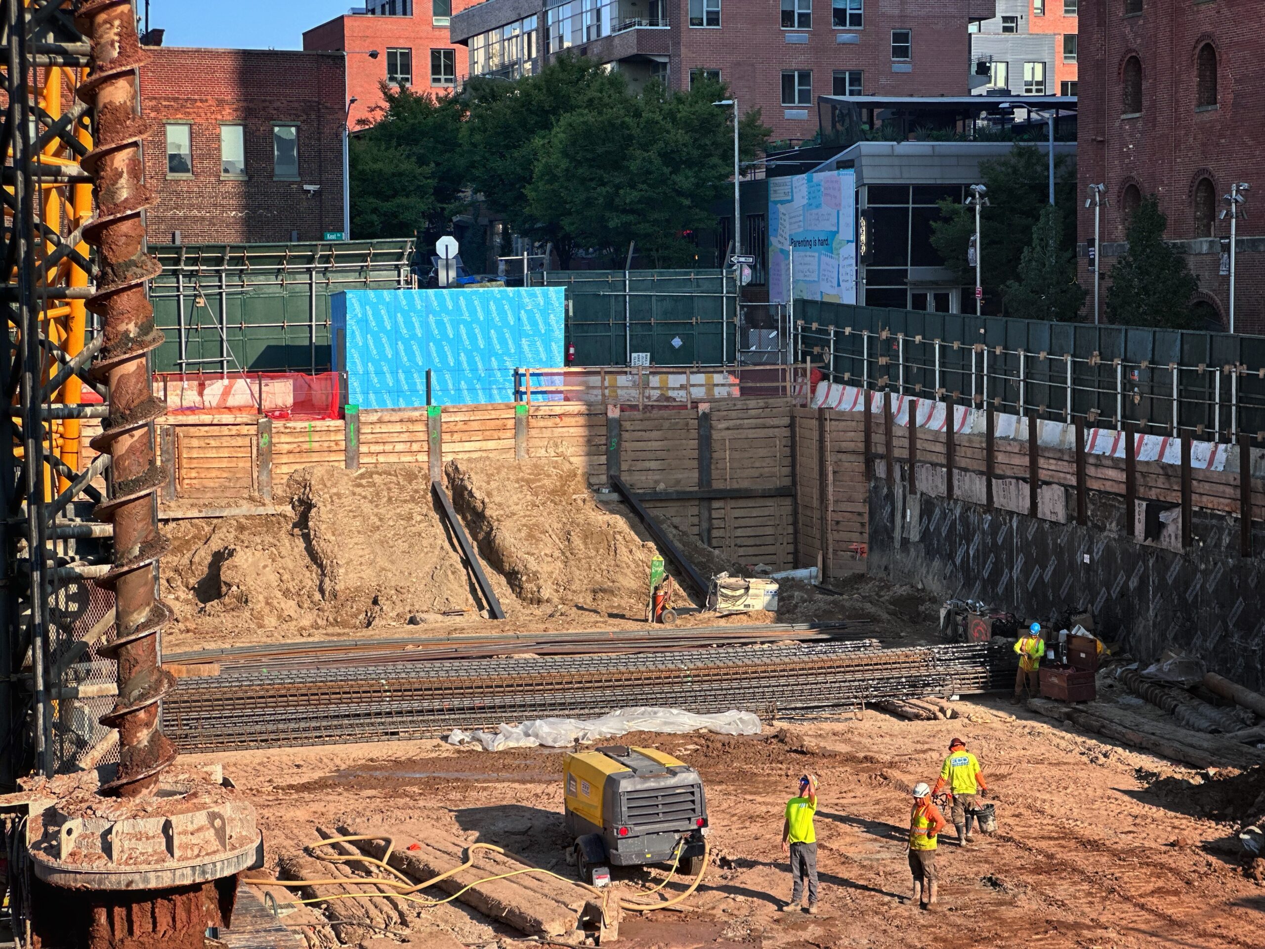 Foundations Underway for Twin Skyscraper Development at 280 Kent Avenue ...